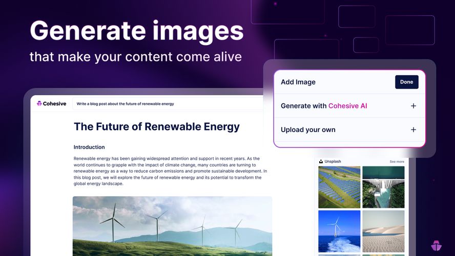 Cohesive AI: Create magical content with the most powerful AI editor | AlternativeTo