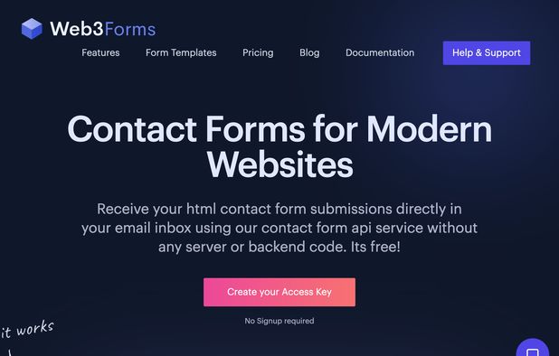 Web3Forms: Receive your html contact form submissions directly in your email inbox using ...