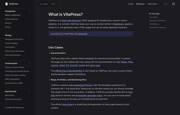 VitePress: Vite & Vue powered static site generator | AlternativeTo