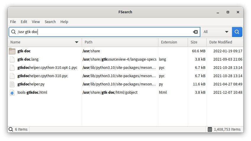 FSearch: A fast file search utility for GNU/Linux based on GTK+3 | AlternativeTo