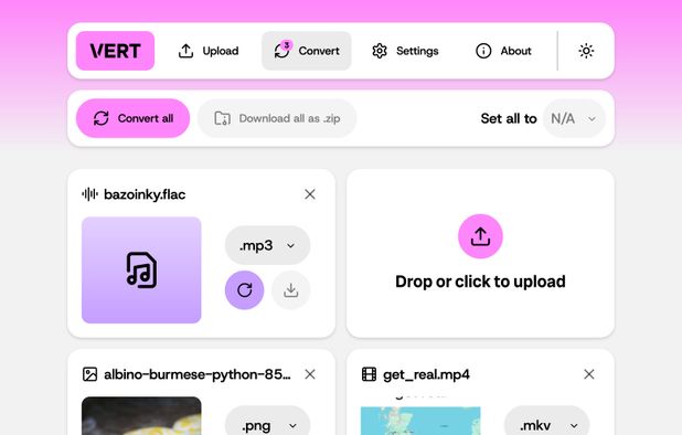 VERT.sh: Online file converter that processes files on your device instead of the cloud ...