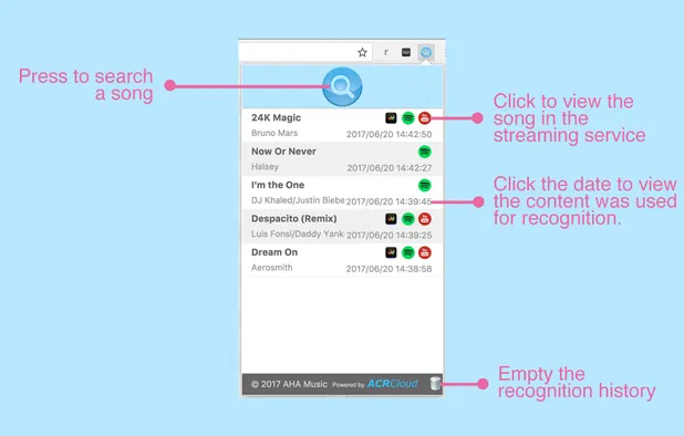 AHA Music: Browser extension that recognize what song is playing on ...