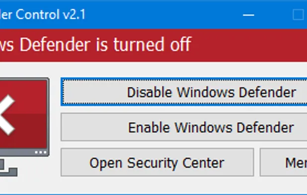 Defender Control - Sordum: Defender Control is a small Portable ...