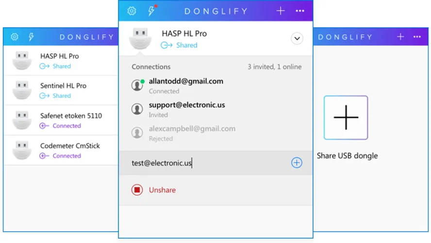 Donglify: Easily share USB dongles anywhere with just a couple of clicks | AlternativeTo