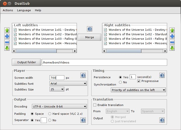 DualSub: Tool which allows you to merge two SRT subtitles in a single ...