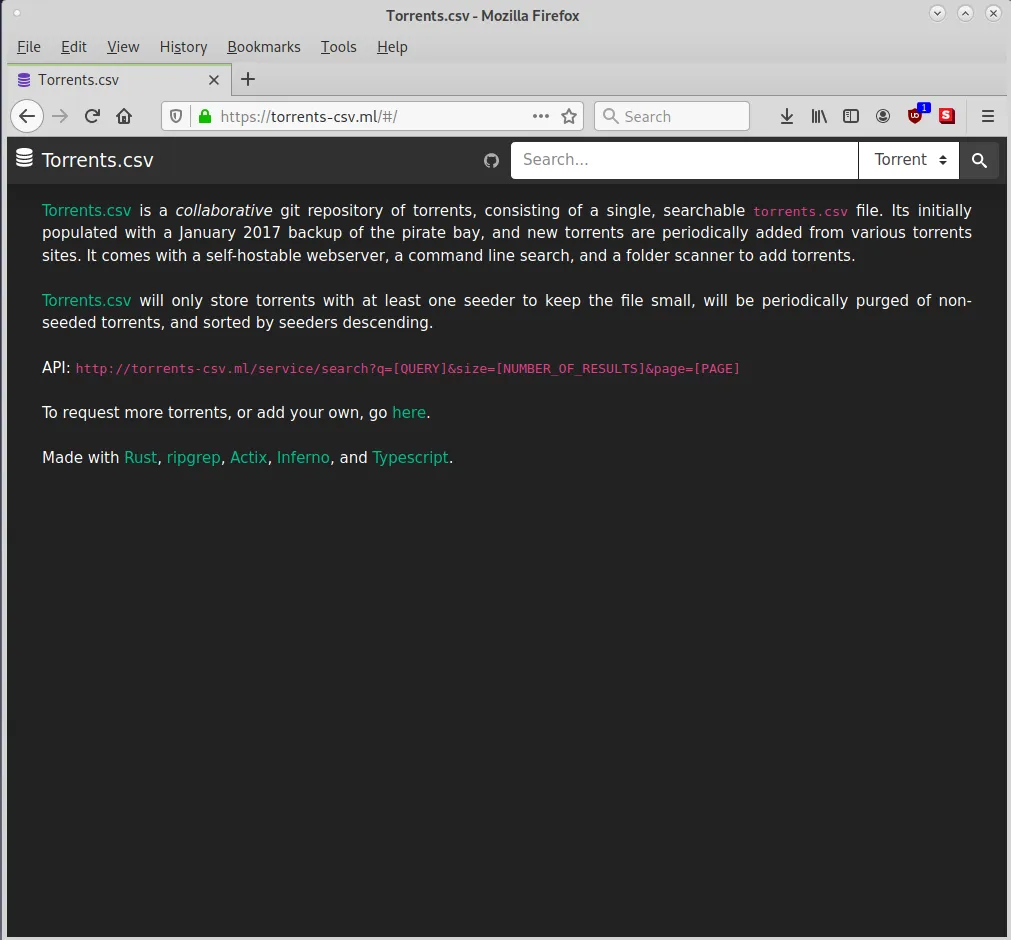 torrents-csv: A collaborative repository of torrents | AlternativeTo