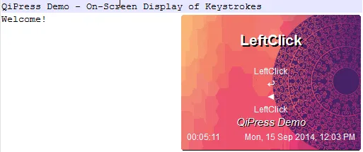 QiPress: Portable Windows program that displays key presses on the ...