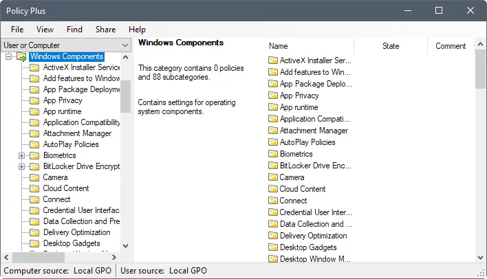 Policy Plus: Local Group Policy Editor plus more, for all Windows ...