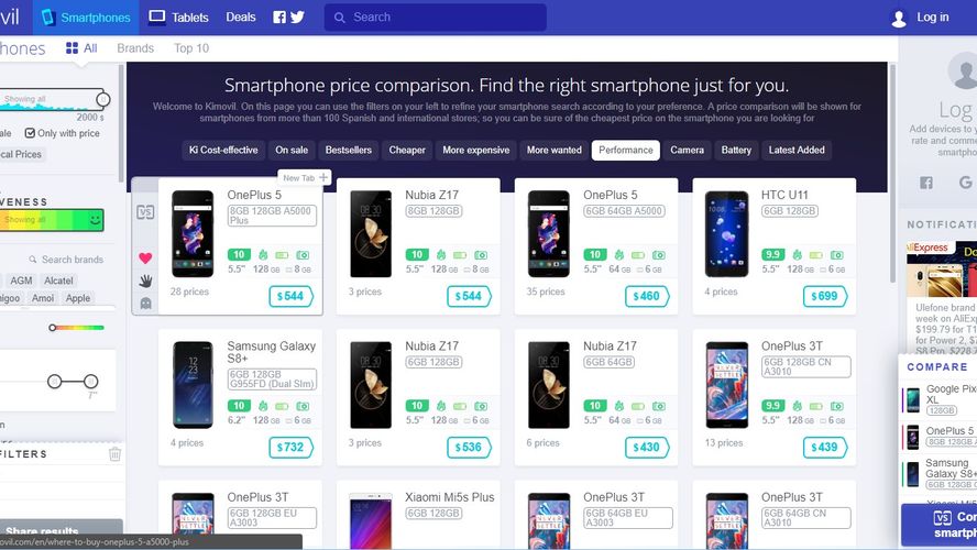 Kimovil: Compare price, specs, reviews and benchmarks for smartphones ...