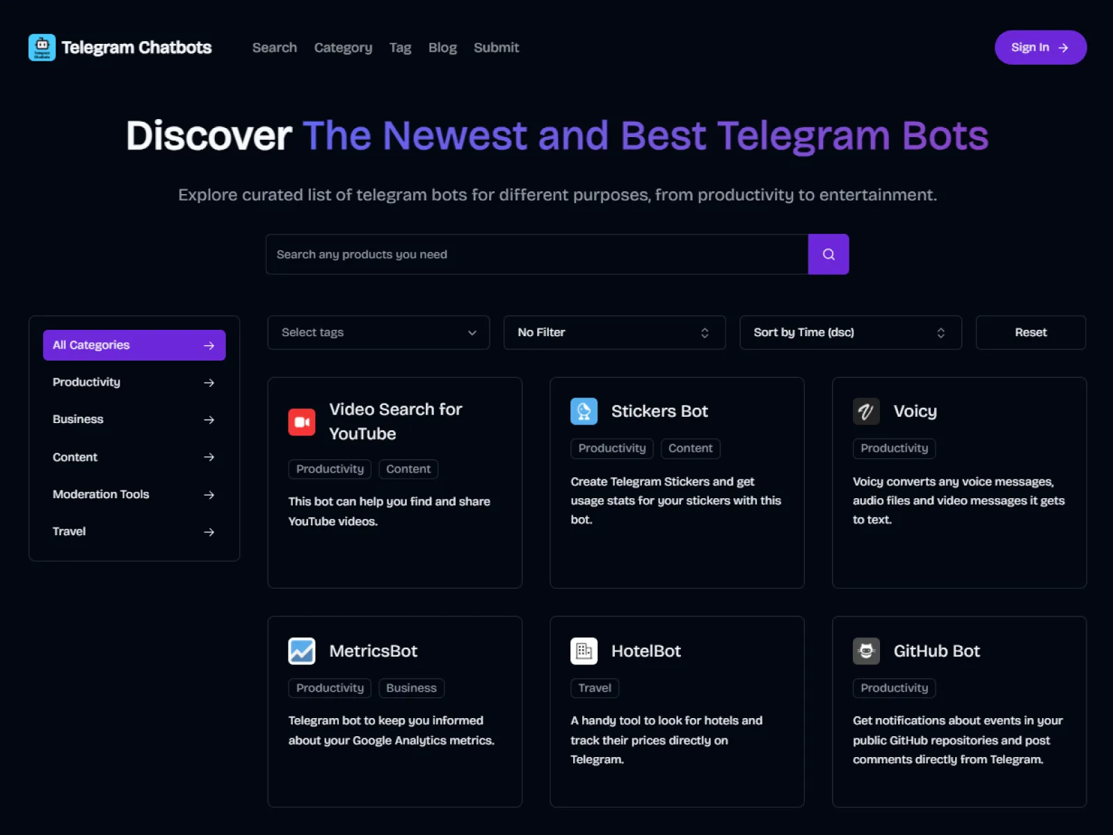 Telegram Chatbots: Explore curated list of telegram bots for different ...