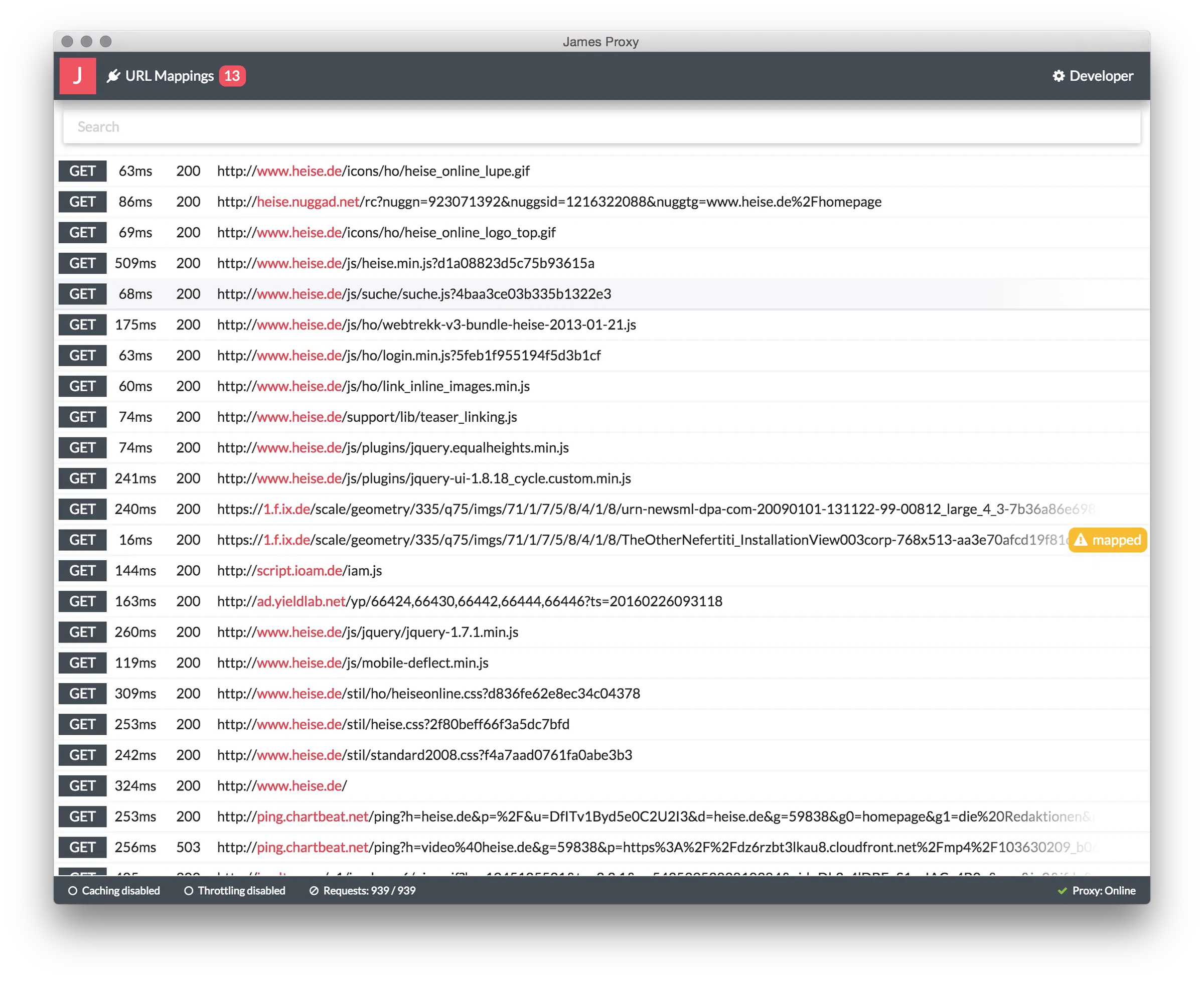 James: HTTP Proxy and Monitor that enables developers to view and intercept requests | AlternativeTo