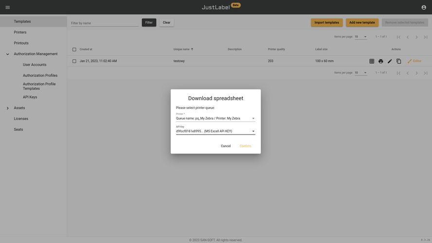 JustLabel: Fully web-based label printing and template management ...