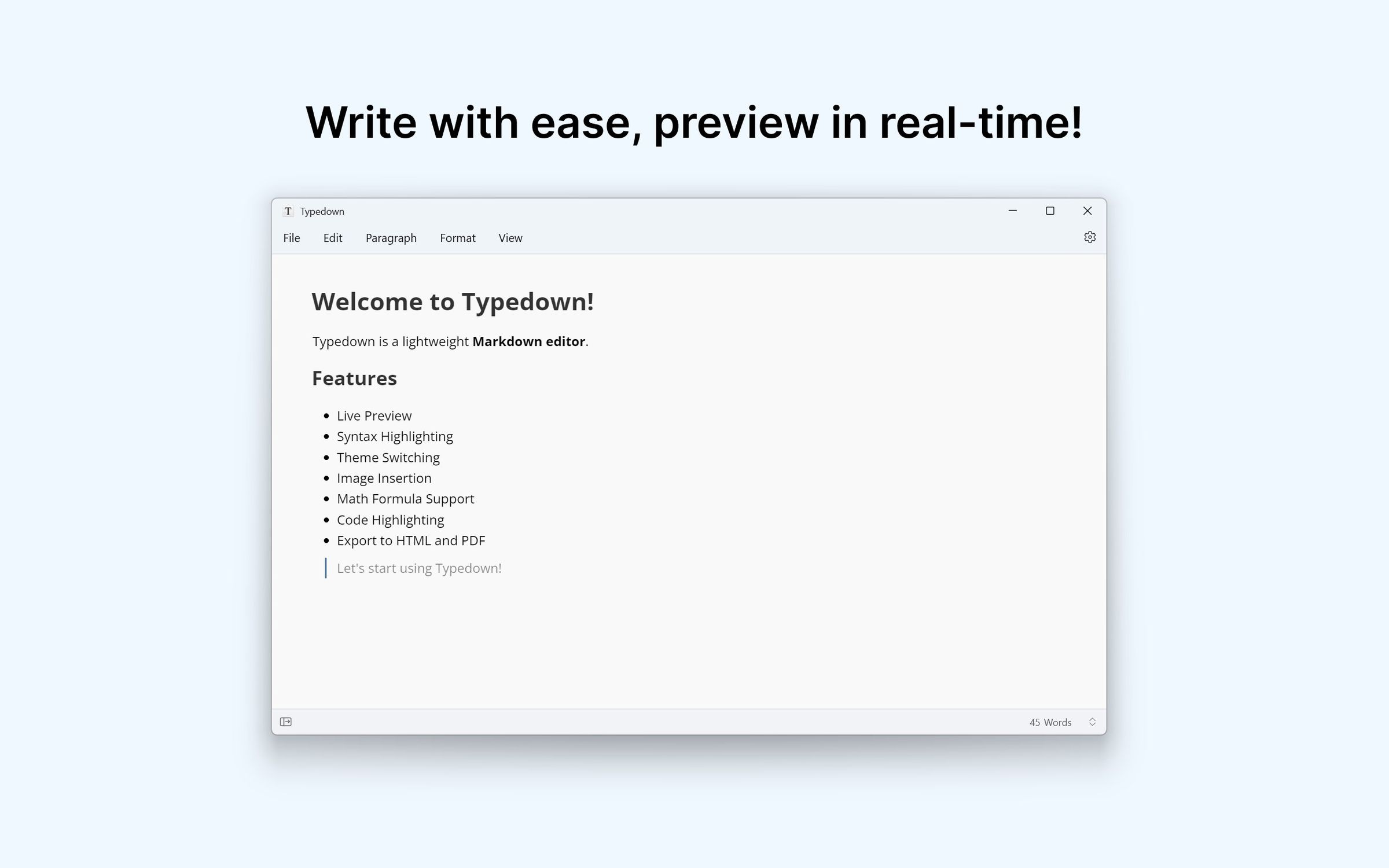 Typedown: A markdown editor | AlternativeTo