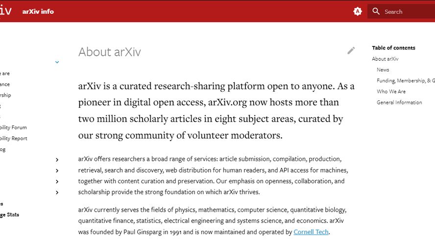 arXiv: Free distribution service and an open-access archive for scholarly articles | AlternativeTo