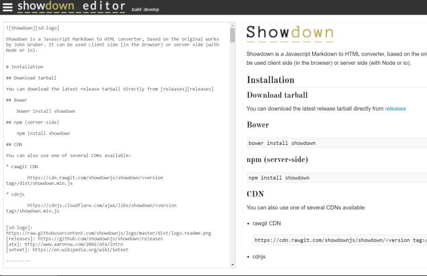 ShowdownJS Alternatives and Similar Sites / Apps | AlternativeTo