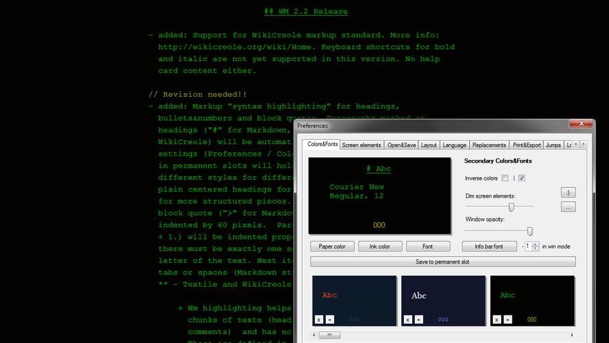 WriteMonkey: Writemonkey is a Windows zenware writing application with an extremely stripped ...