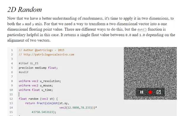 The Book of Shaders: Extensive guide through fragment shaders with live ...