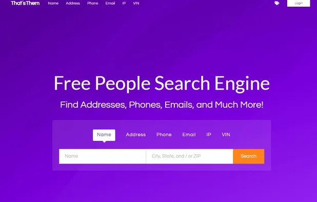 ThatsThem: Give users a free tool to easily find people using the information you know ...