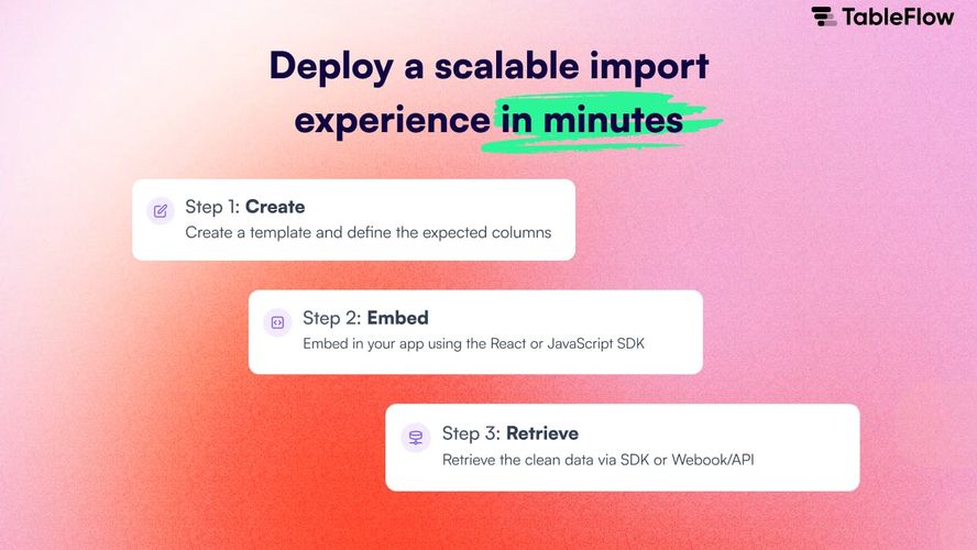 TableFlow: Embed an AI-powered CSV import and cleansing model into your app seamlessly for ...