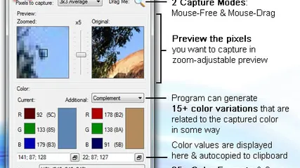 Windows Color Picker Pro: Pick single or multiple pixel colors anywhere ...