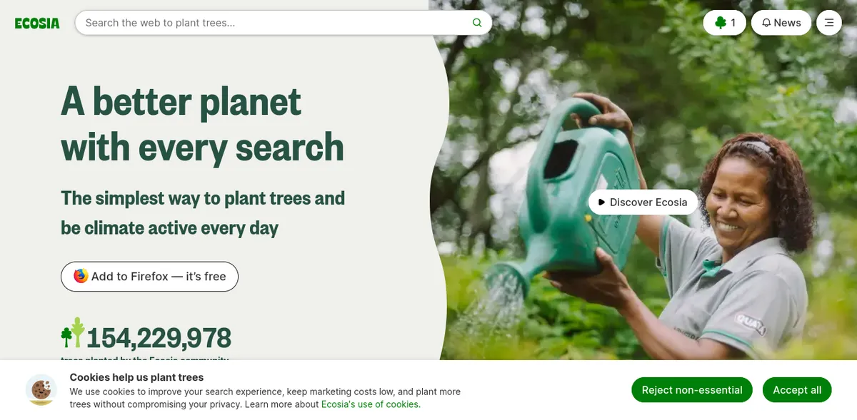 Ecosia: App Reviews, Features, Pricing & Download | AlternativeTo