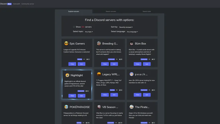 Find a Discord: Imagine a place where you can find any discord server ...