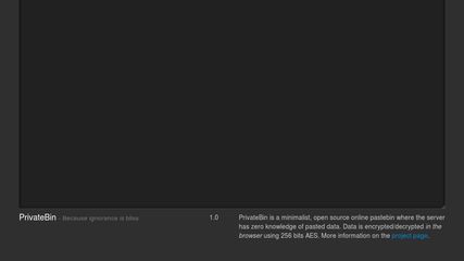 PrivateBin: Minimalist, open source online pastebin where the server has zero knowledge of ...