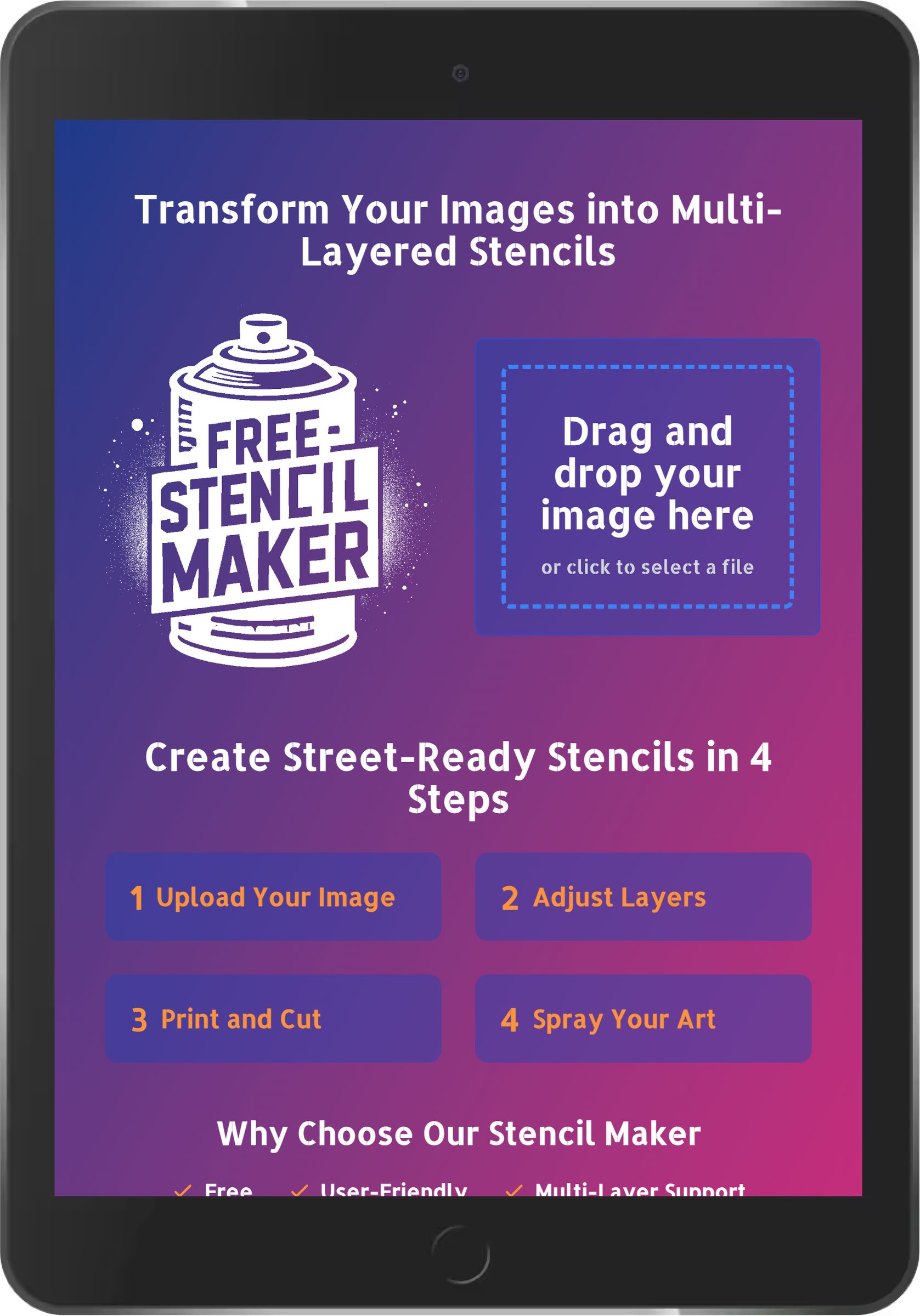 Free Stencil Maker: Create a multi-layered stencil in seconds. | AlternativeTo