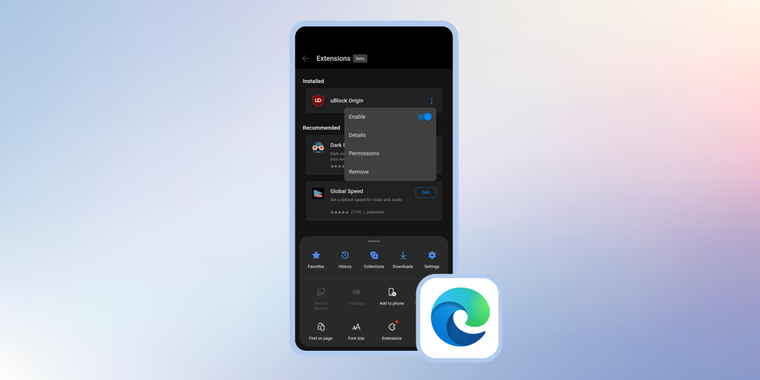 Microsoft Edge to launch extension support on Android soon | AlternativeTo
