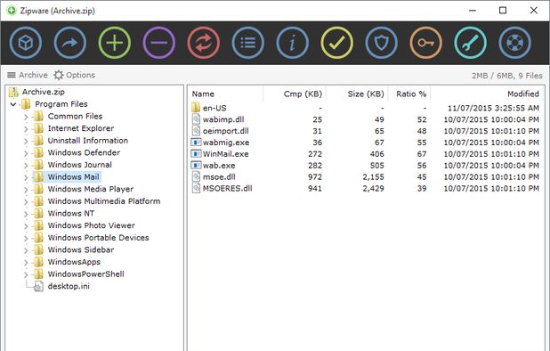Zipware: Is simple and free zip software for Microsoft Windows that ...