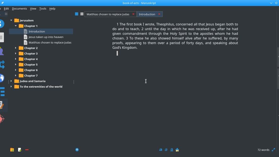 Manuskript: Open-source tool for writers. With outliner, character management, plot | AlternativeTo