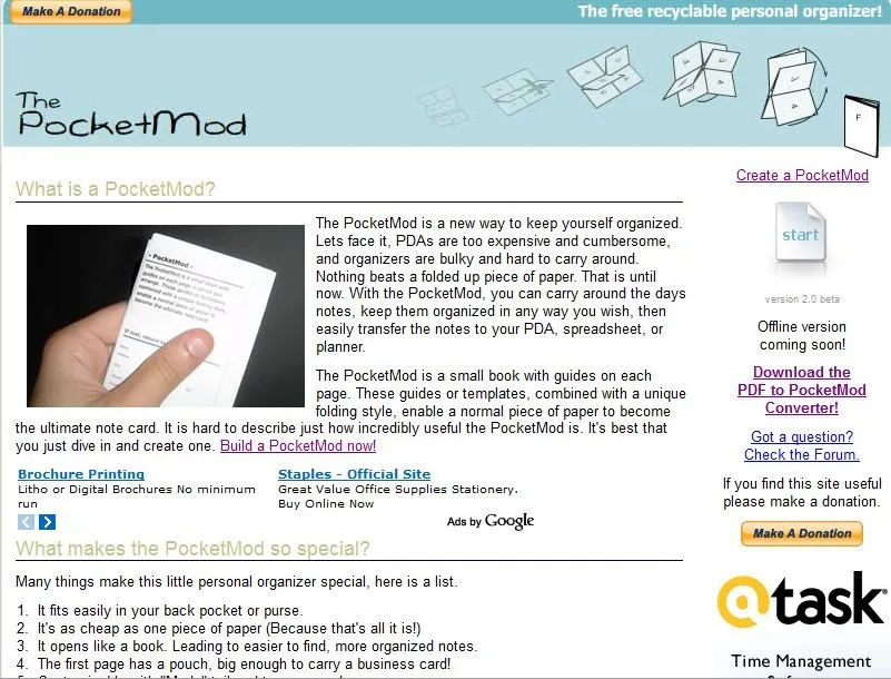 PocketMod Alternatives and Similar Sites / Apps | AlternativeTo