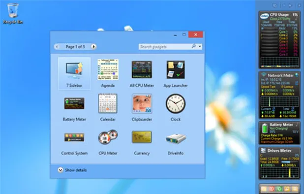 8GadgetPack: Makes it possible to use gadgets on Windows 8 / 8.1 / 10 ...