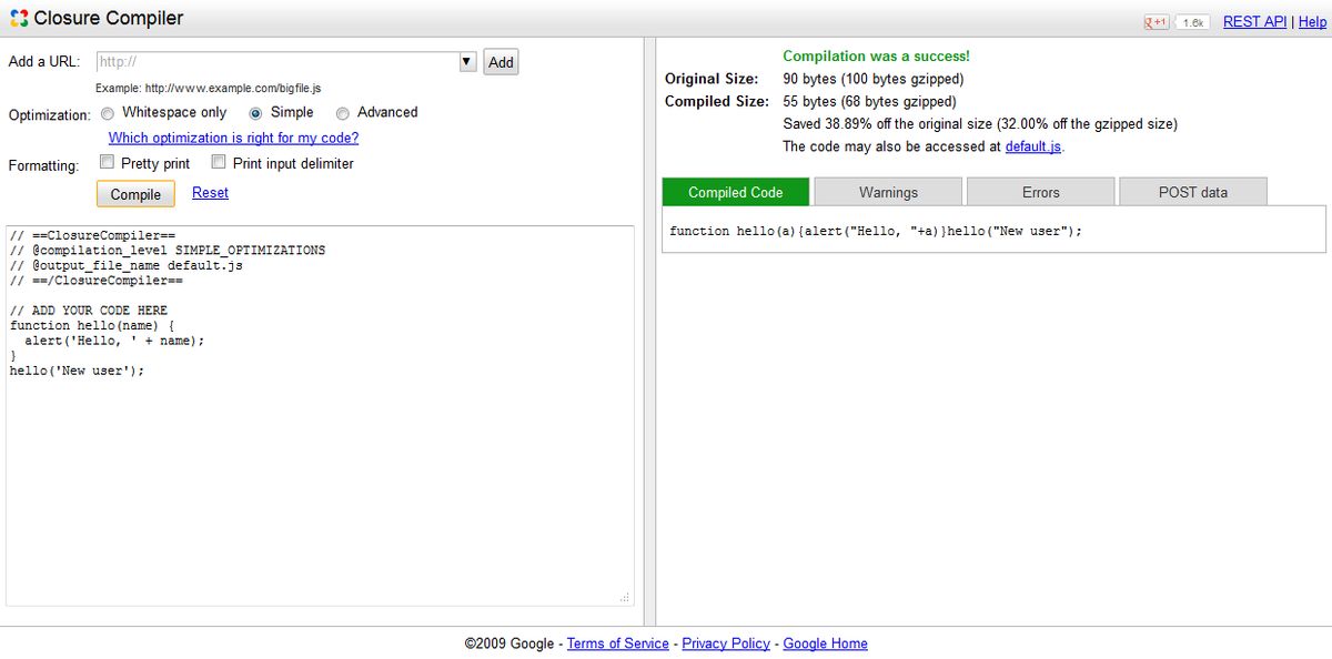 Closure Compiler Alternatives and Similar Apps & Services | AlternativeTo