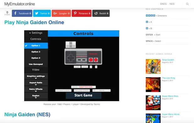 MyEmulatorOnline: Play Retro Video Games online in your web browser ...