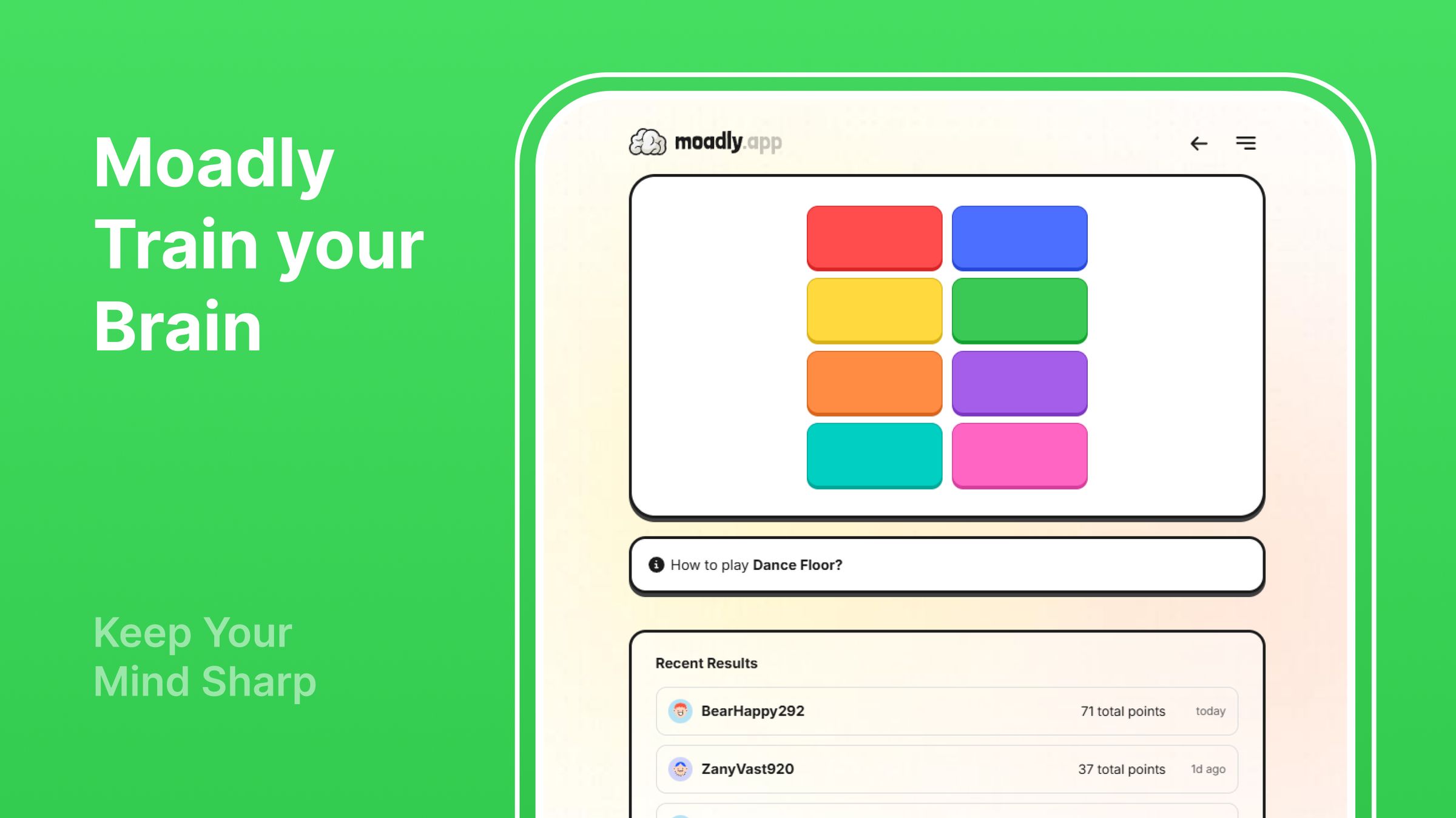Moadly: Cognitive training app designed to improve memory, focus ...