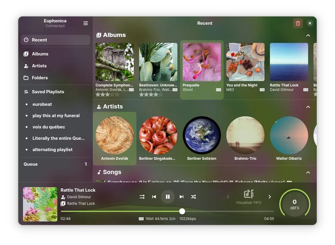 Euphonica: An MPD client with delusions of grandeur, made with Rust, GTK and Libadwaita ...