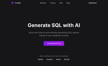 Text2SQL.AI Alternatives and Similar Sites & Apps | AlternativeTo