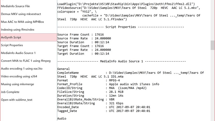 StaxRip: Video encoding app for Windows with a unrivaled feature set and usability | AlternativeTo