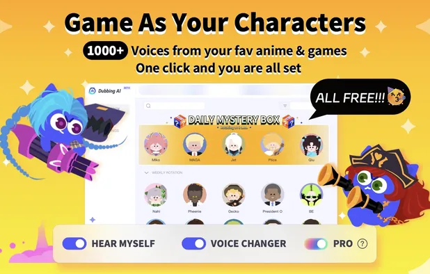 Dubbing AI Voice Changer: Change your voice to any character you want ...