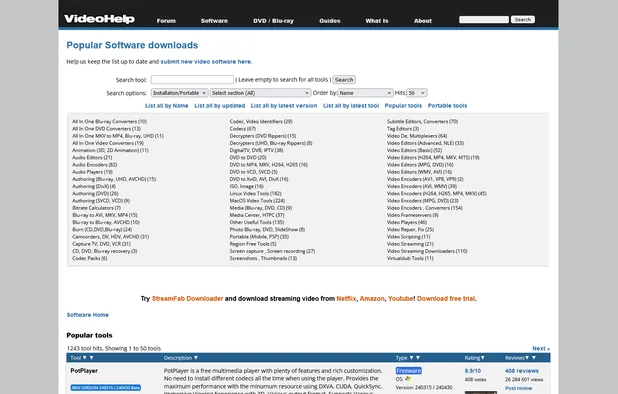 VideoHelp: Forum and Software downloads | AlternativeTo