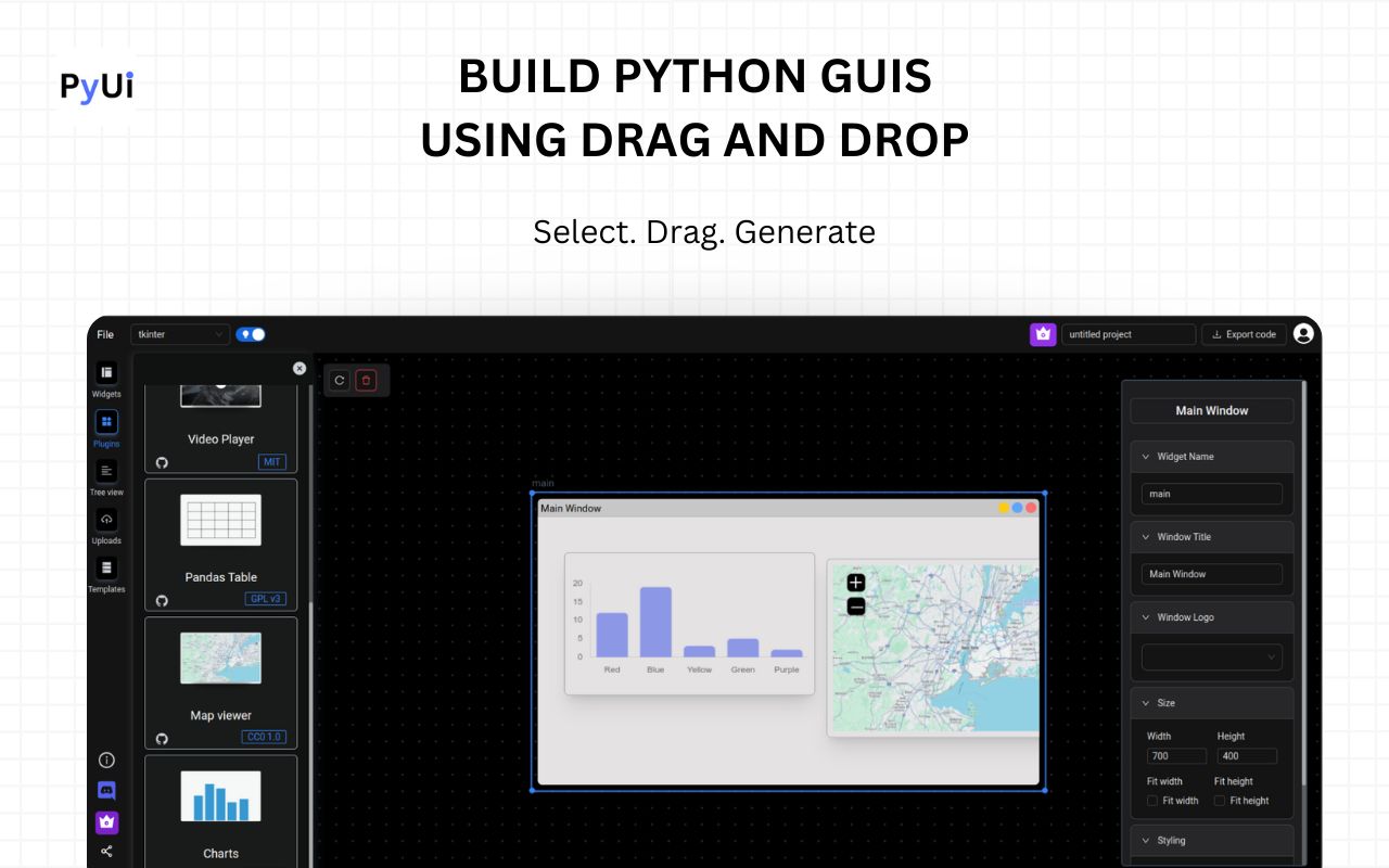 PyUIBuilder Alternatives and Similar Sites & Apps | AlternativeTo