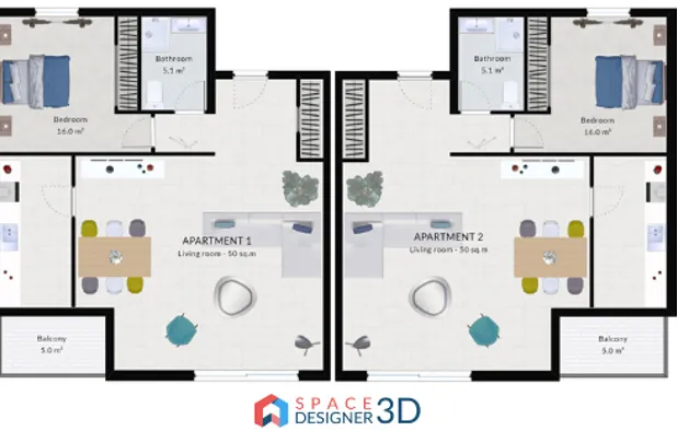 Space Designer 3D: Online software that allows you to create 2D plans ...