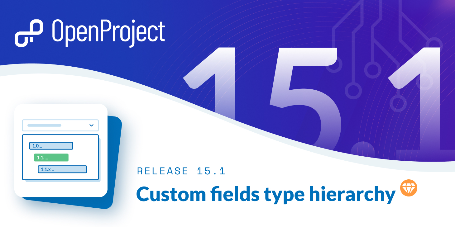 OpenProject 15.1 released with custom fields of type hierarchy, improved UI, and Zen mode ...