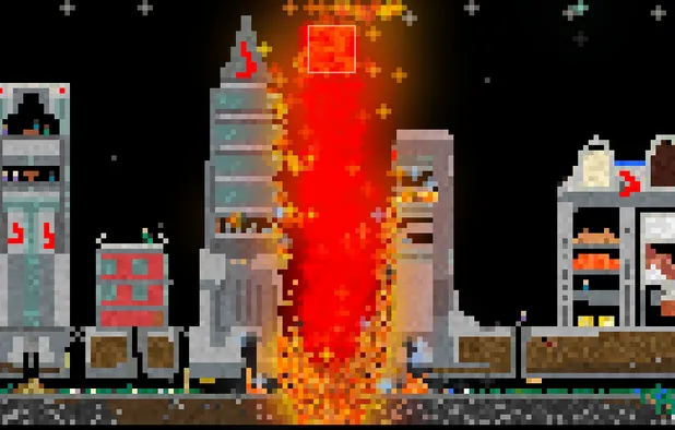 Sandboxels: In-browser falling sand simulation game, with mechanics ...