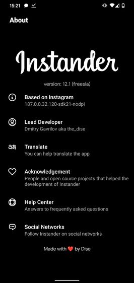 Instander: Free modification of the Instagram app for Android. | AlternativeTo