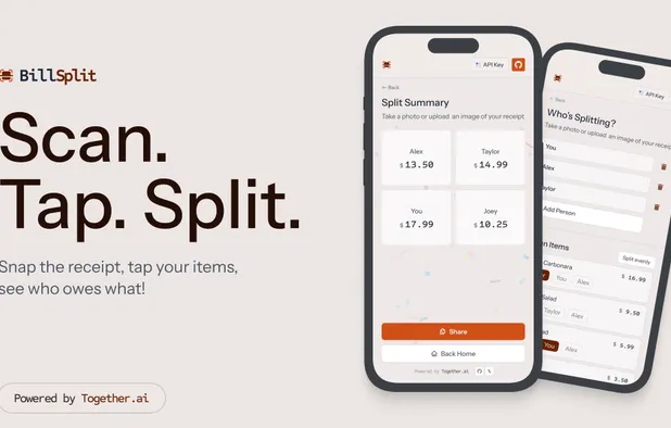 BillSplit: Automatic bill-splitting with receipt scanning, no sign-up ...