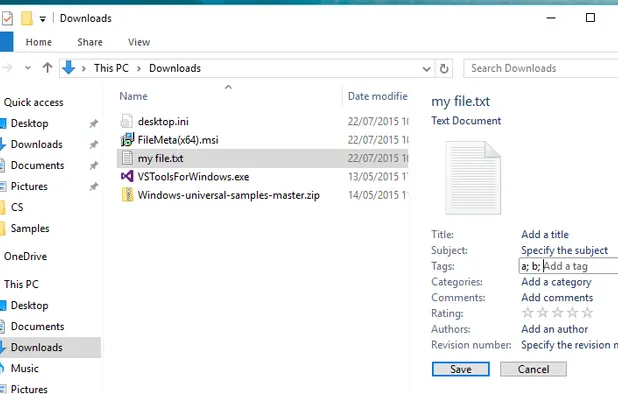 File Metadata (FileMeta): Enable Explorer in Vista, Windows 7 and later ...