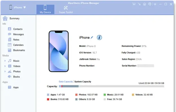 iReaShare iPhone Manager: Comprehensive program to transfer and manage ...