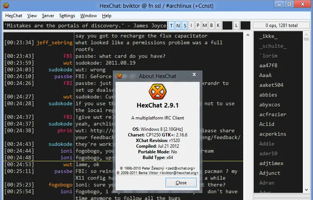 HexChat: Fork of XChat with bug fixes and new features | AlternativeTo
